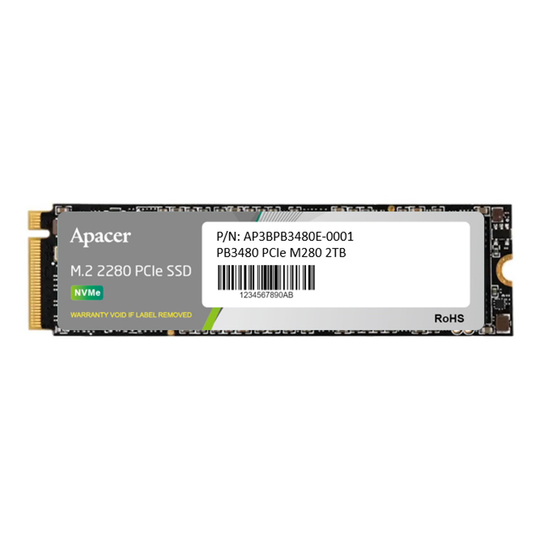 專業級 SSD固態硬碟 PB3480 M.2 PCIe Gen3 x4 - Apacer Technology